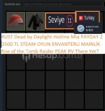 HizliTeslim - RUST HESAPLI Dead by Daylight Rise of the Tomb Raider P ...