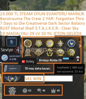 HizliTeslim - RUST Dead by Daylight Mortal Shell Creativerse 23000 TL ...