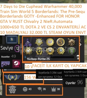 HizliTeslim - STEAM LV 72 GTA V RUST Chivalry 2 NieRAutomata 32.000 ...