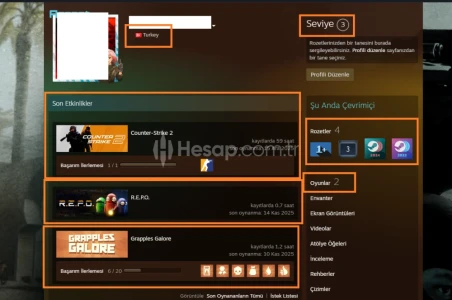 HizliTeslim - 1 MADALYALI 7 LV 125 TL CS GO ENVANTERLİ Battlefield™ 6 ...