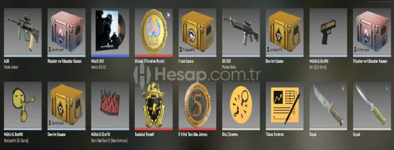 HizliTeslim - 3 MADALYALI 7 LV 275 TL CS GO ENVANTERLİ New WorldAete ...