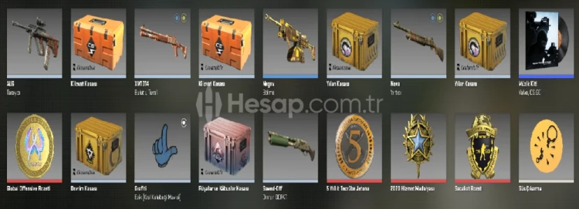 HizliTeslim - 4 MADALYALI 20 LV TR HESABI 200 TL CS GO ENVANTERLİ ETS ...
