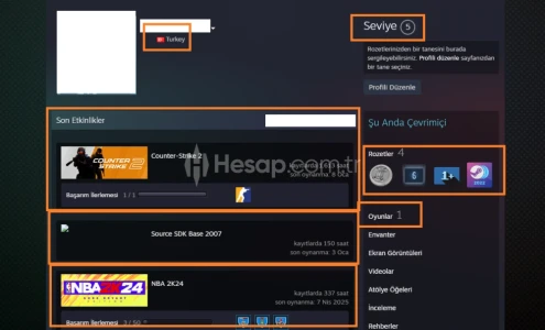 HizliTeslim - 8 MADALYALI 4 LV 3000 TL CS GO ENVANTERLİ FACEİT İLK KA ...