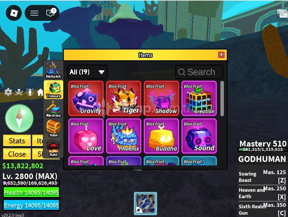 AlpOnline - ⭐TIGER GRAVITY SHADOW BUDDHA | BLOX FRUITS - #305762