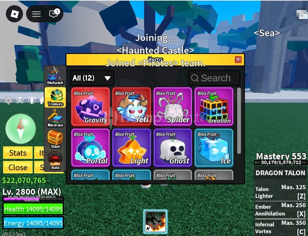 AlpOnline - ⭐YETI + GRAVITY | BLOX FRUITS - #354041