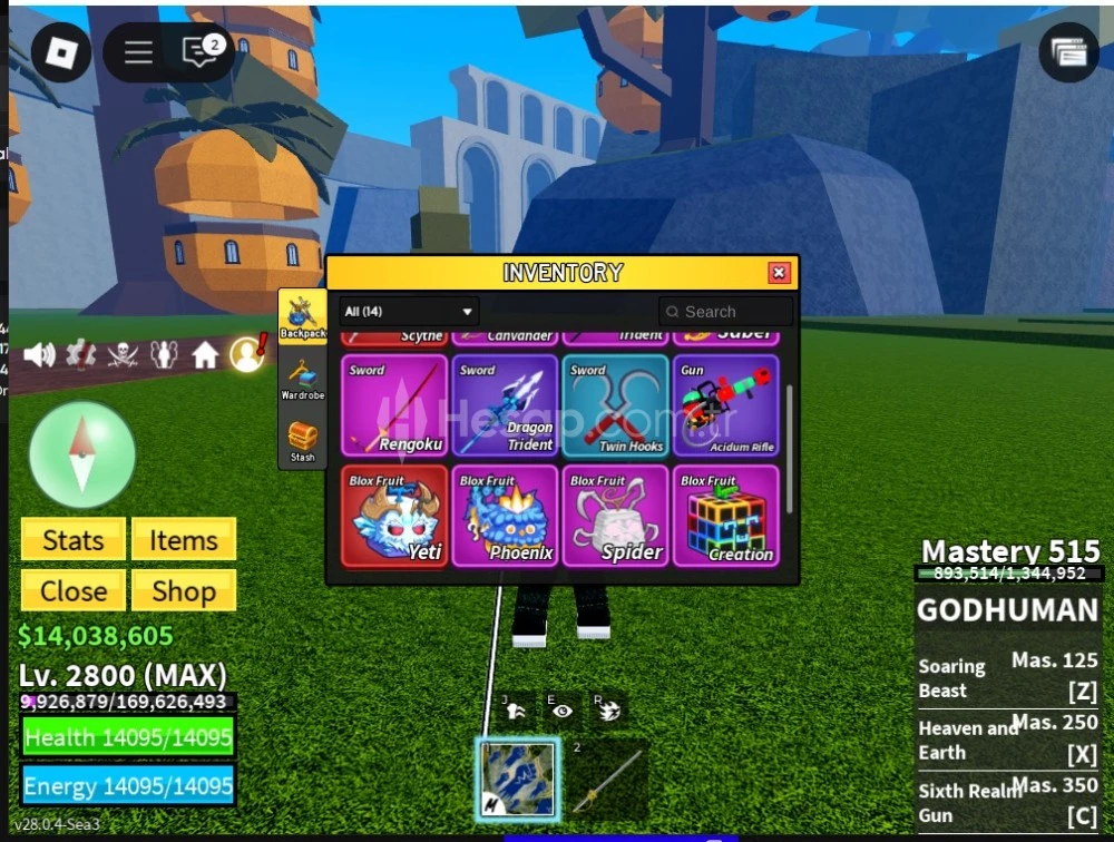 AlpOnline - 2800 Level | Yeti Fruit | Godhuman - #421926