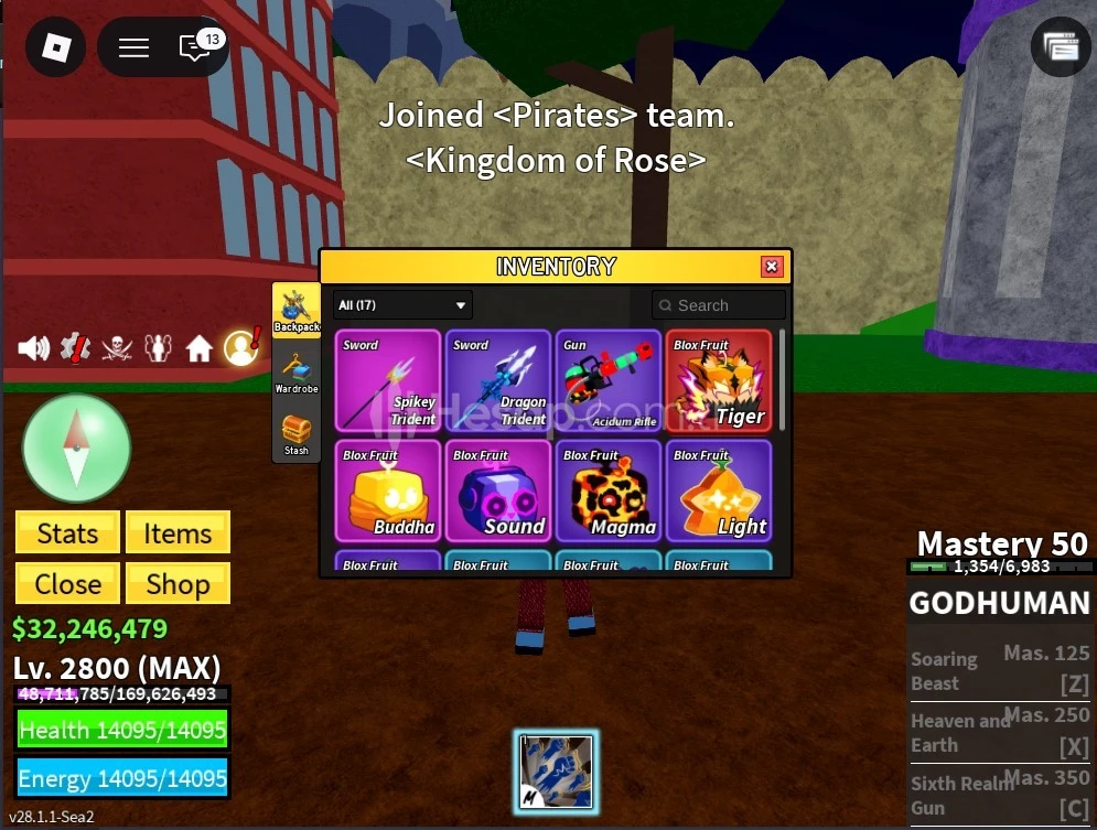 AlpOnline - TIGER FRUIT | MAX LEVEL | GODHUMAN - #429064