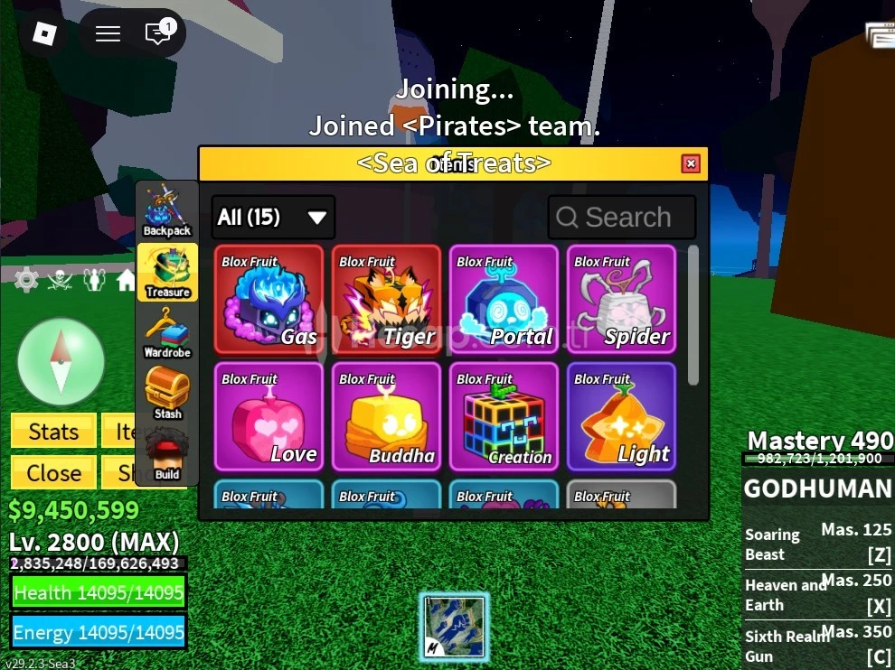 AlpOnline - 💙2800 | TIGER + GAS + PORTAL + HS| BLOX FRUITS - #444826