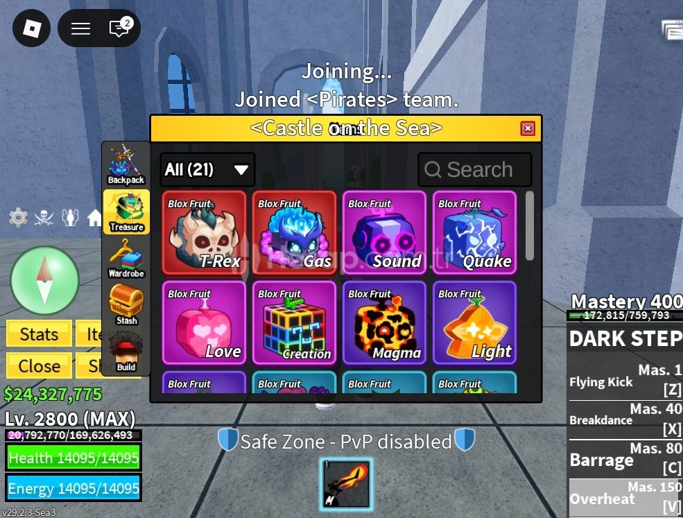 AlpOnline - ⭐TREX + GAS + HALLOW SYTCHE | BLOX FRUITS - #448058