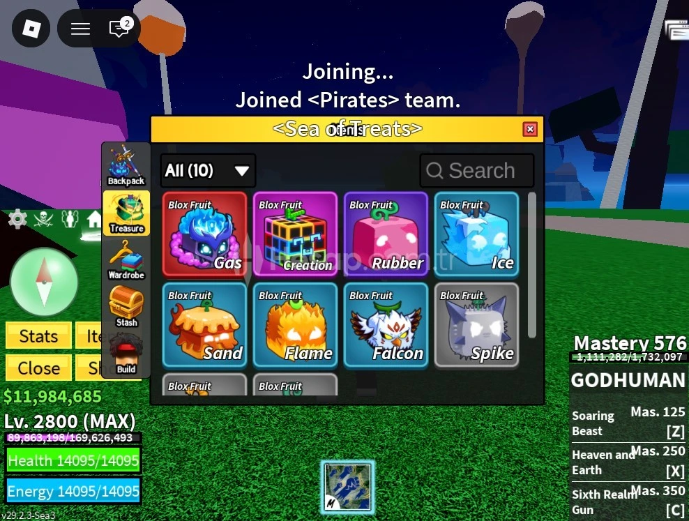 AlpOnline - ⭐GAS FRUIT | BLOX FRUITS | GODHUMAN - #473239