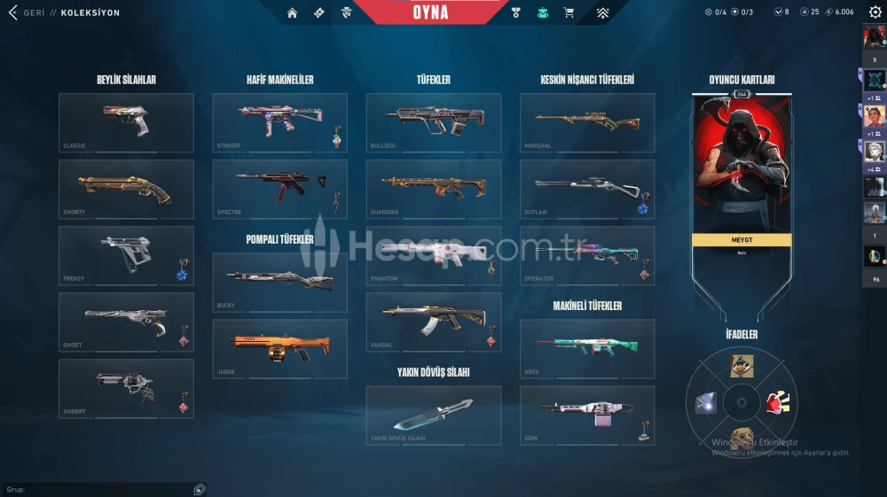 kuzushop - VALORANT MAİNLEMELİK FULL TR HESAP - #507004