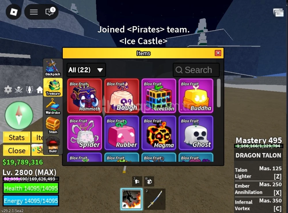 AlpOnline - DOUGH MAMMOTH HALLOW SYTCHE BLOX FRUITS - #507038