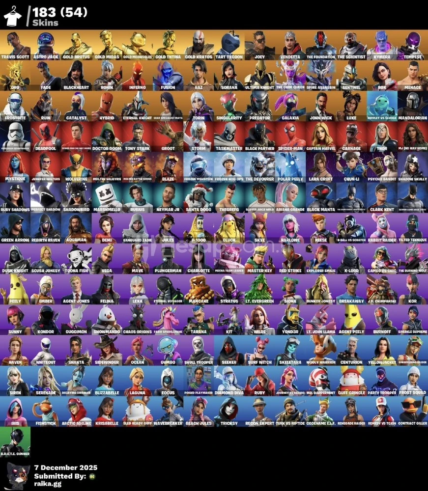 ayyildizbe - 183 skins | Renegade Raider | Travis Scott | Astro Jack ...