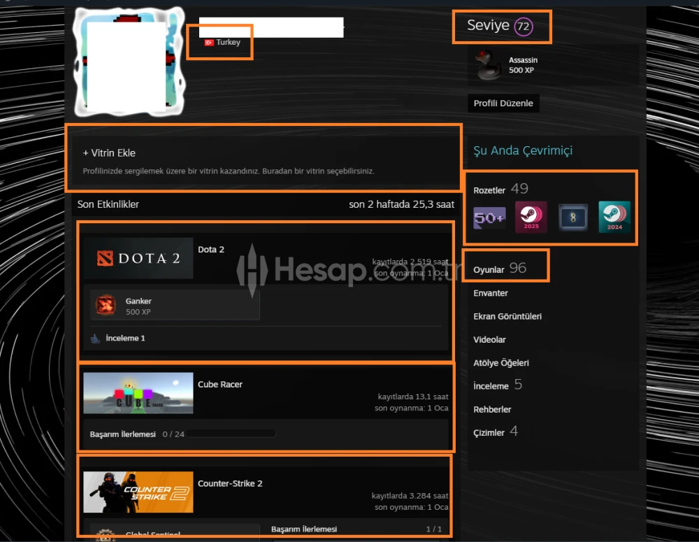 HizliTeslim - STEAM LV 72 GTA V RUST Chivalry 2 NieRAutomata 32.000 ...