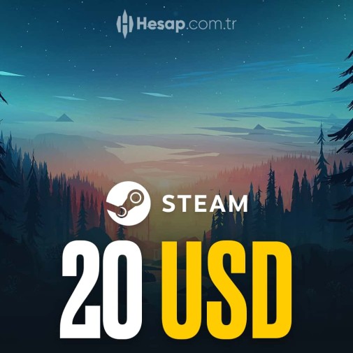 Steam 20 USD Cüzdan Kodu, Wallet Card Satın Al - Uygun Fiyat